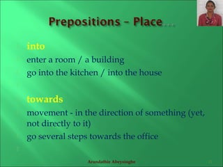 Prepositions - By Arundathie Abeysinghe | PPT