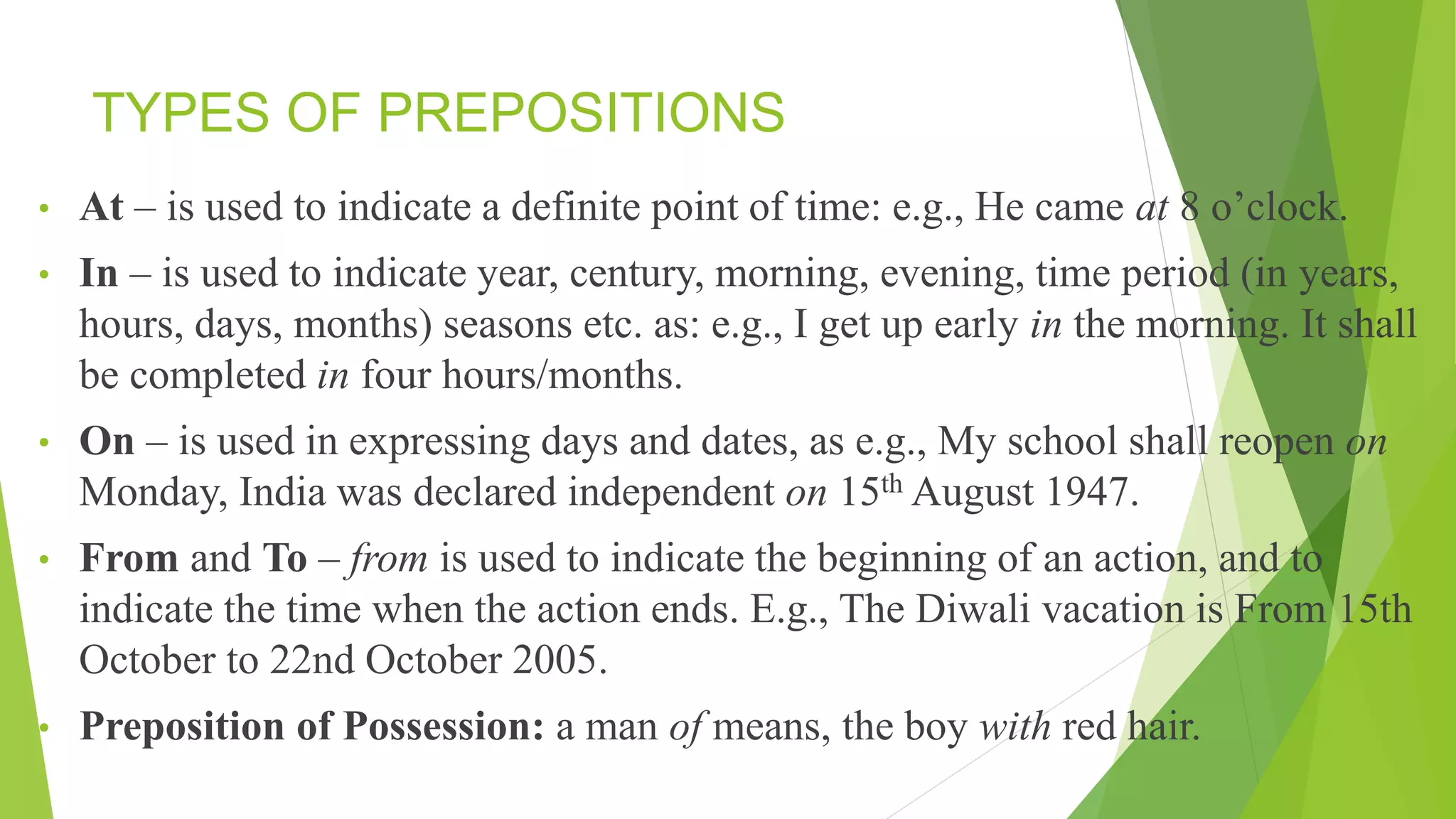 Prepositions | PPT