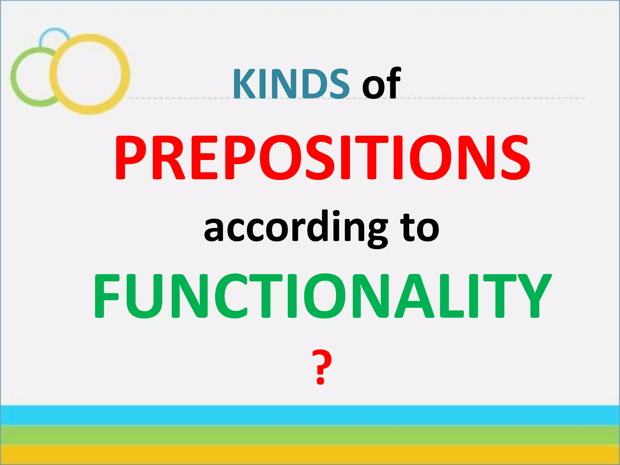 What are prepositions? | Kinds of Prepostions | PPTX