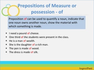 What are prepositions? | Kinds of Prepositions | Preposition Basics | PPTX