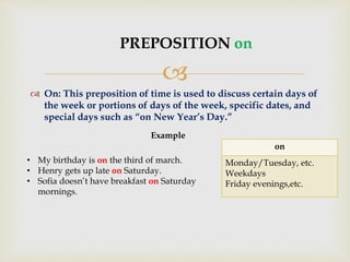 Prepositions | PPTX