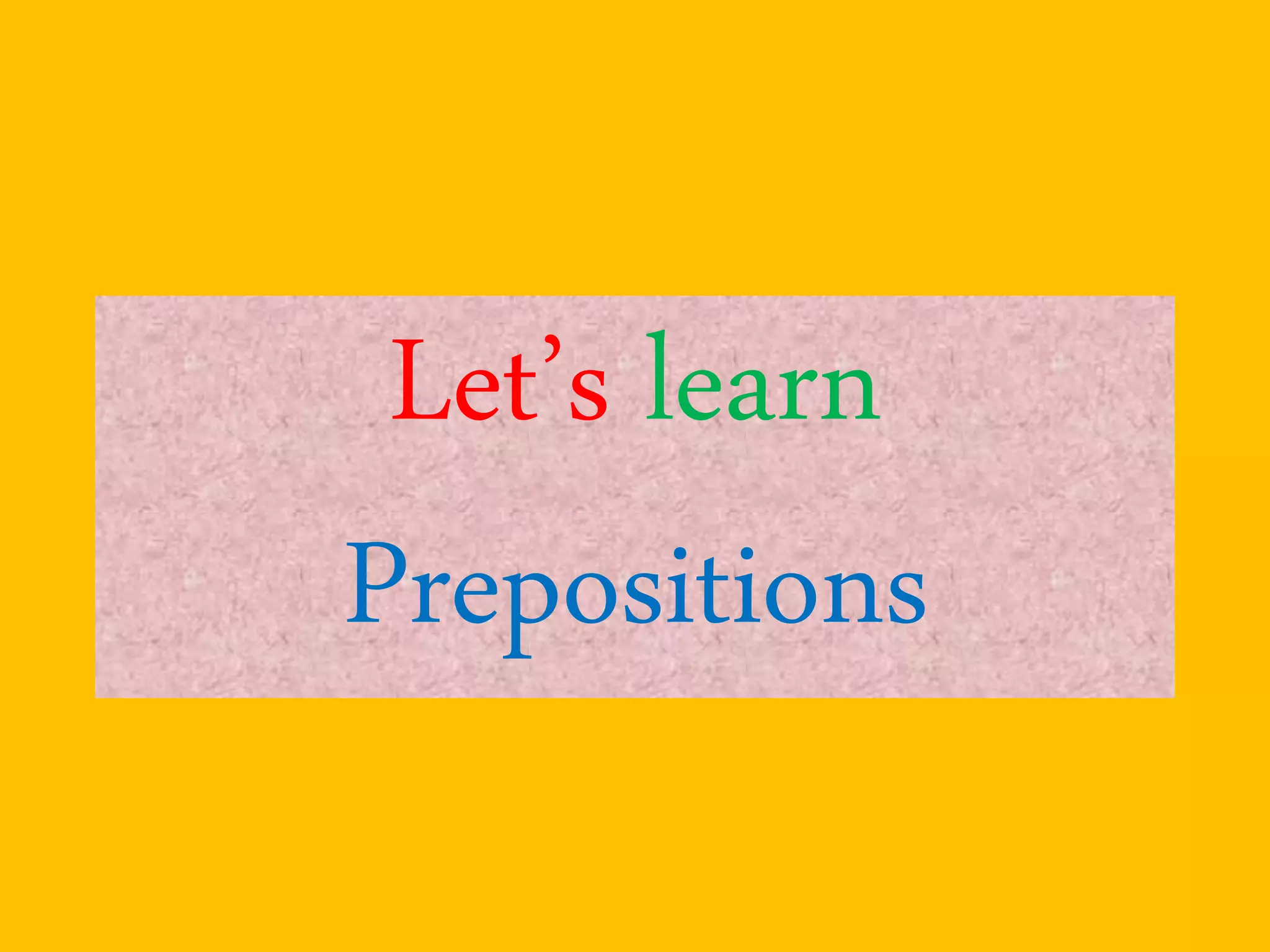 Prepositions | PPT
