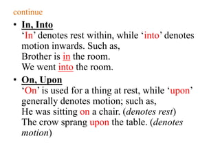 Prepositions and their Uses | PDF