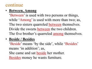 Prepositions and their Uses | PDF