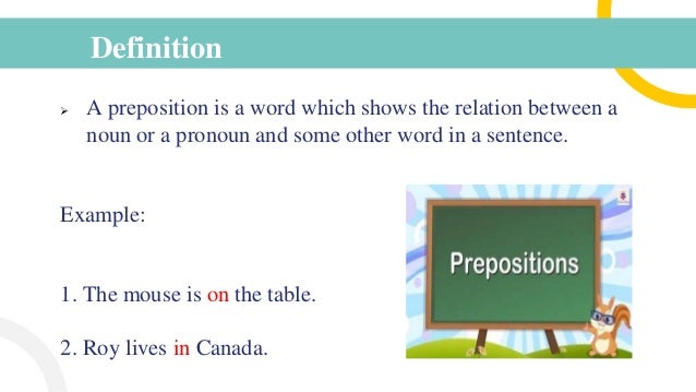Different types of prepositions with examples | PPTX