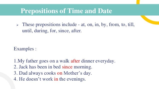 Different types of prepositions with examples | PPTX