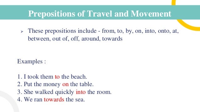 Different types of prepositions with examples | PPTX