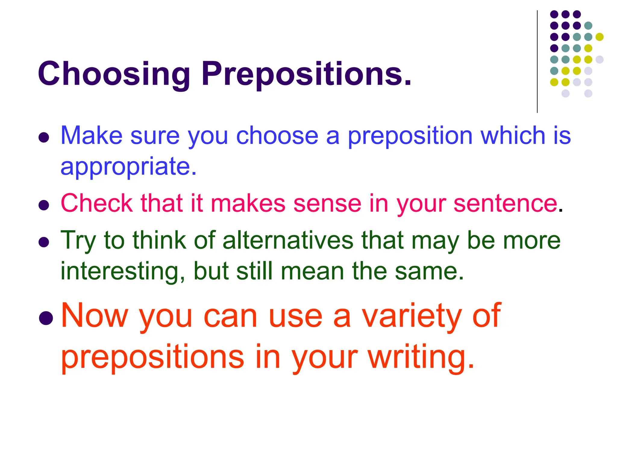 Prepositions in English ESL Learners Easy | PPT