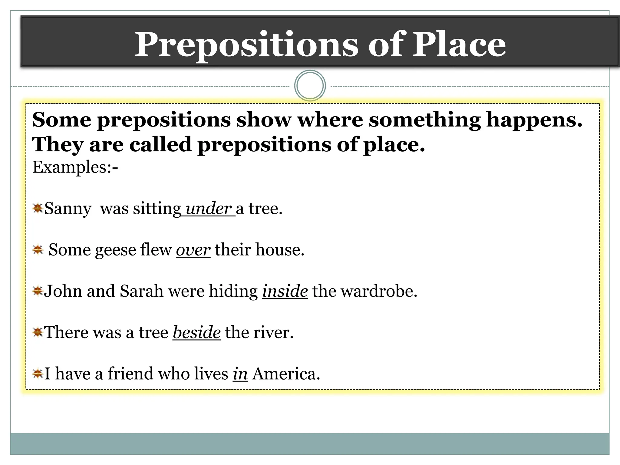 PREPOSITIONS A TOPIC OF GRAMMAR FOR STUDENTS | PPT