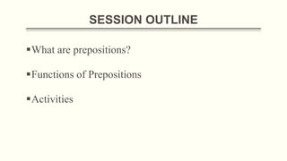 what are the Preposition and what is important of prepositions | PPT