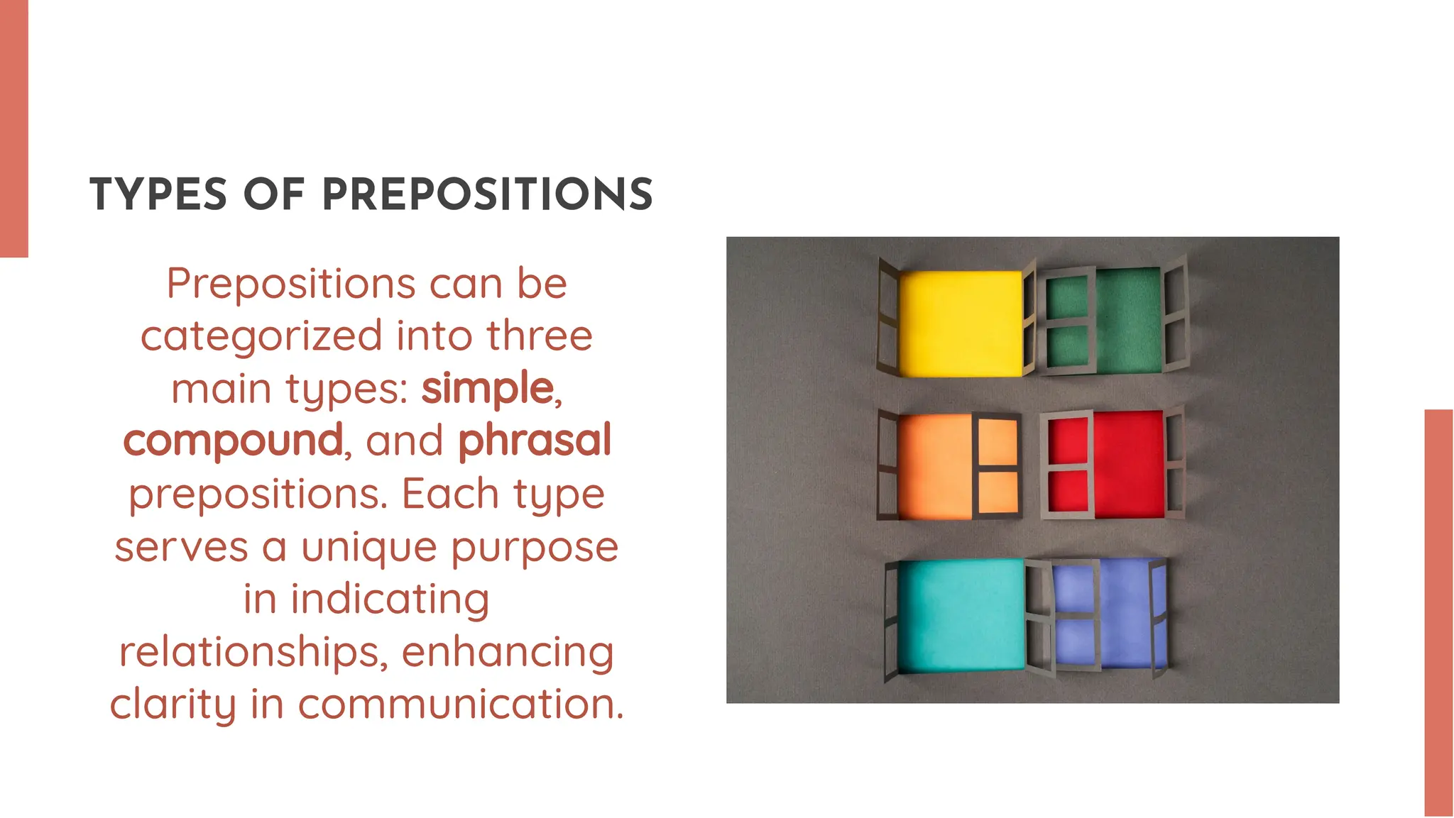 Prepositions- Types. English Grammar.... | PPT