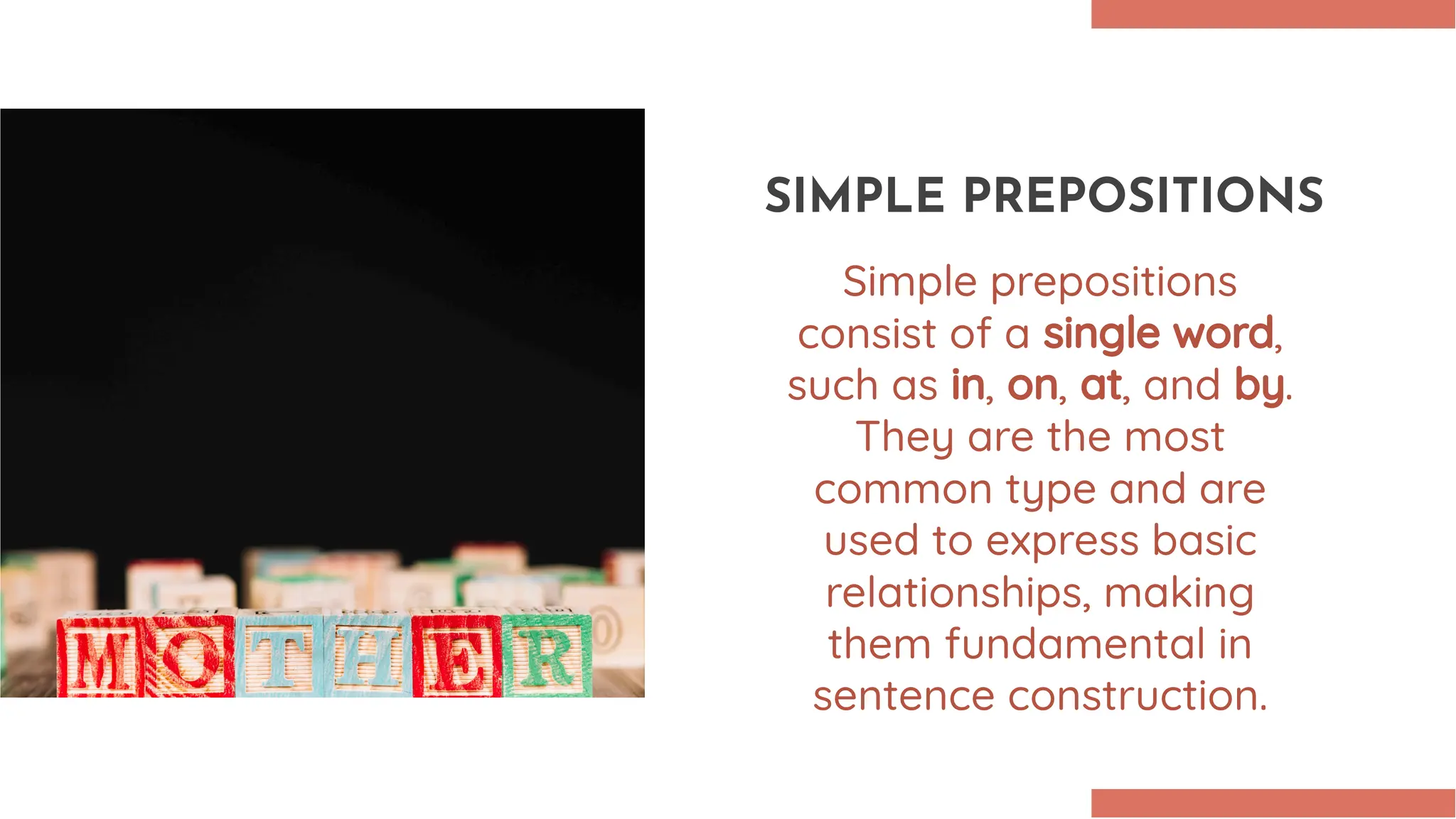 Prepositions- Types. English Grammar.... | PPT