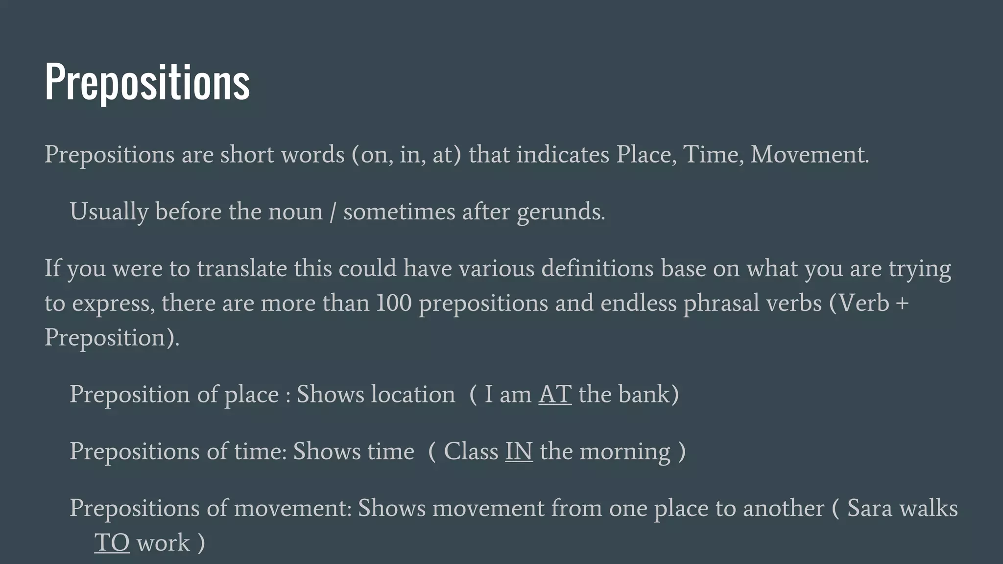 Prepositions full | PPTX