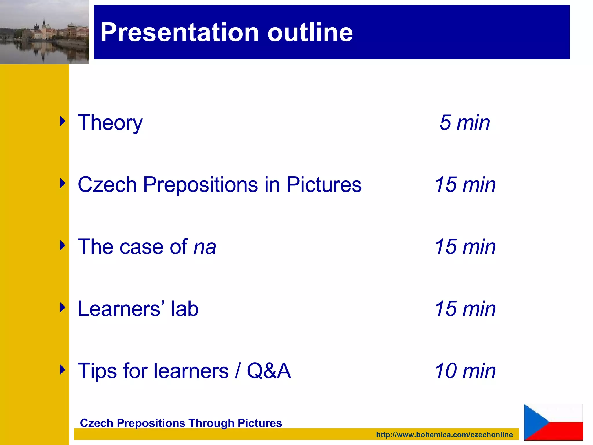 Prepositions in Czech | PPT