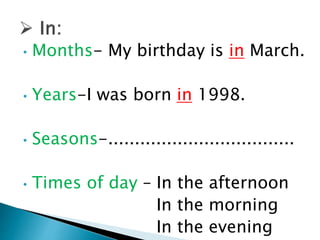 ESL 0801 Week 9 Prepositions in-on-at-fun-activities-games-grammar ...