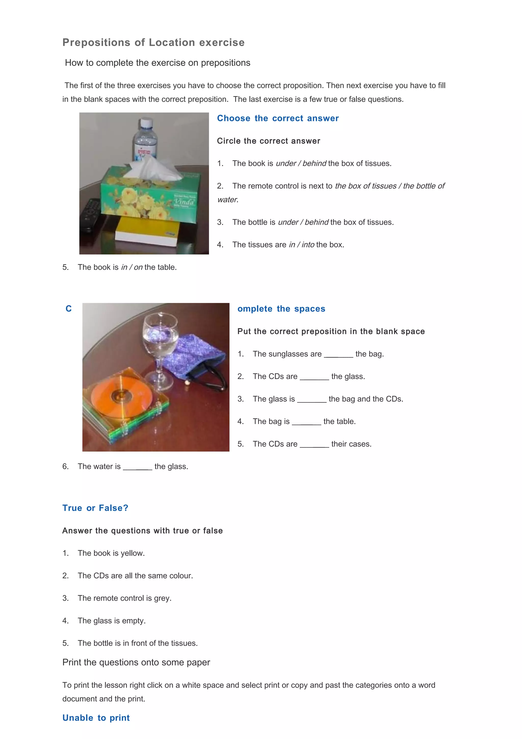 Prepositions of-location | PDF