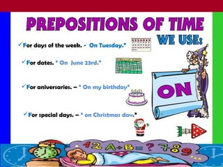 Prepositions of-time | PPT