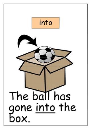 Prepositions 2 box and ball examples | PPT