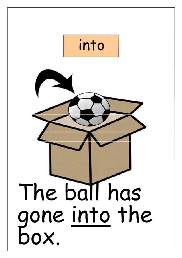 Prepositions 2 box and ball examples | PPT