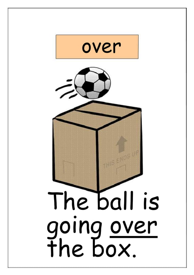 Prepositions 2 box and ball examples | PPT | Sports