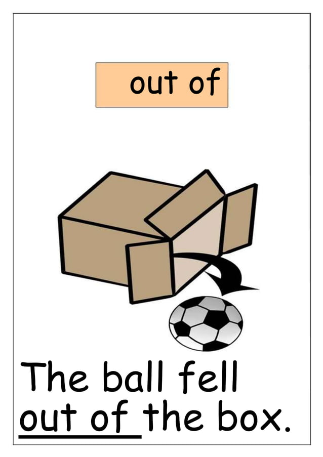 Prepositions 2 box and ball examples | PPT | Sports