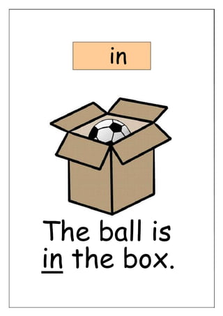 Prepositions 2 box and ball examples | PPT