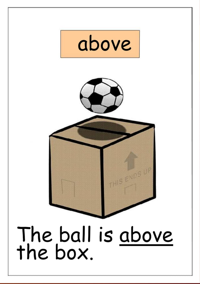 Prepositions 2 box and ball examples | PPT