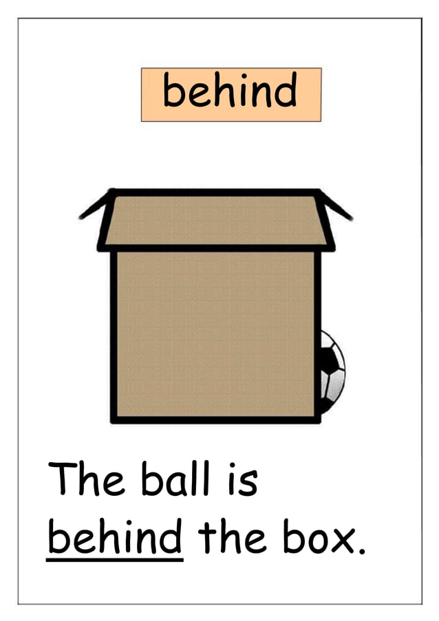 Prepositions 2 box and ball examples | PPT