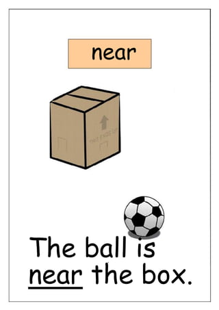 Prepositions 2 box and ball examples | PPT