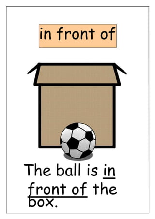Prepositions 2 box and ball examples | PPT