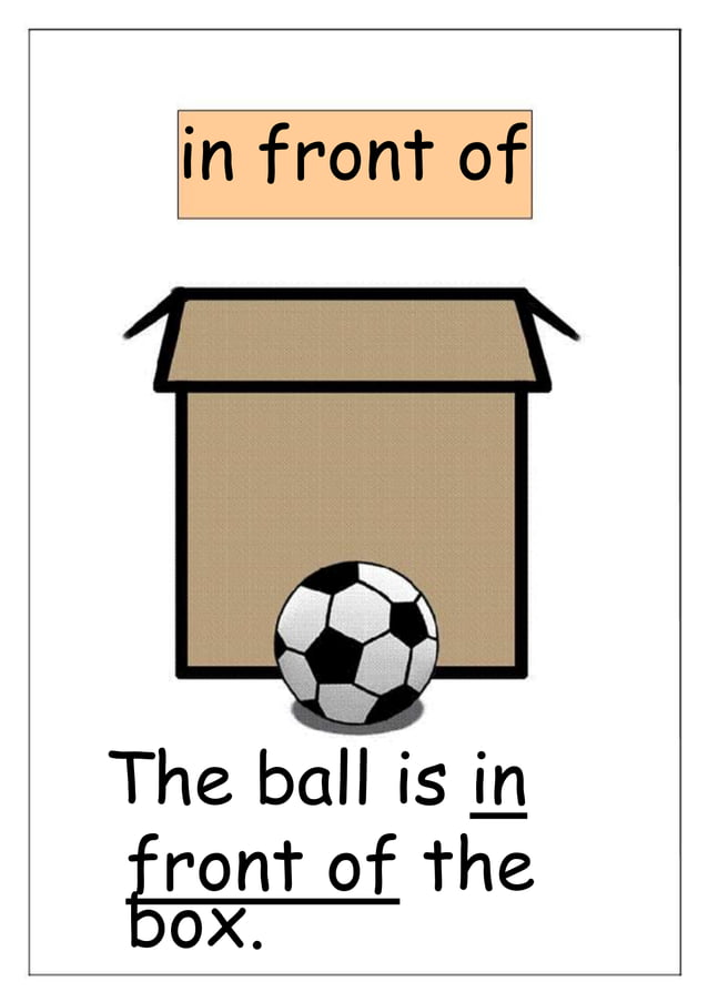 Prepositions 2 box and ball examples | PPT | Sports