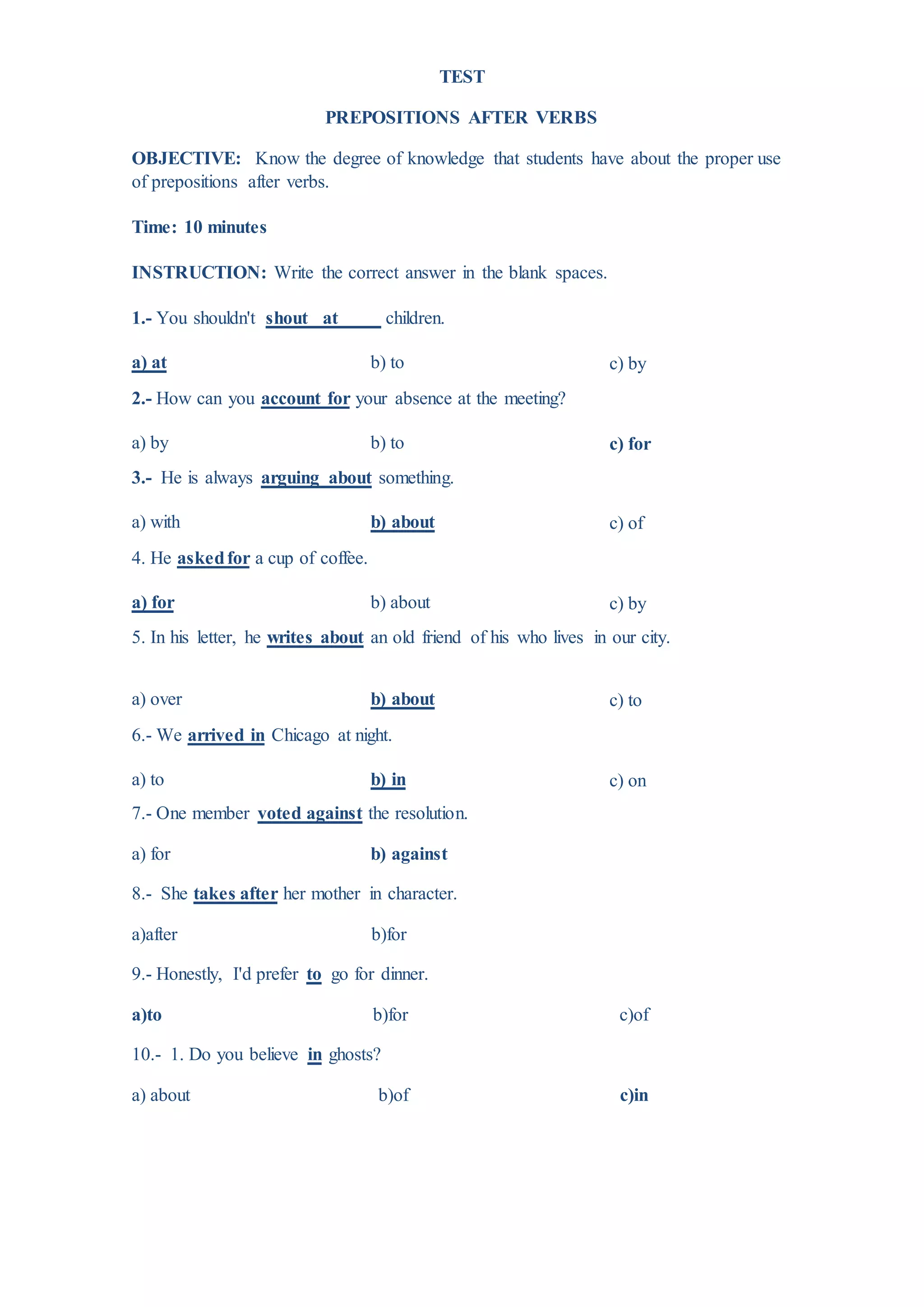 Prepositions after verbs | DOCX
