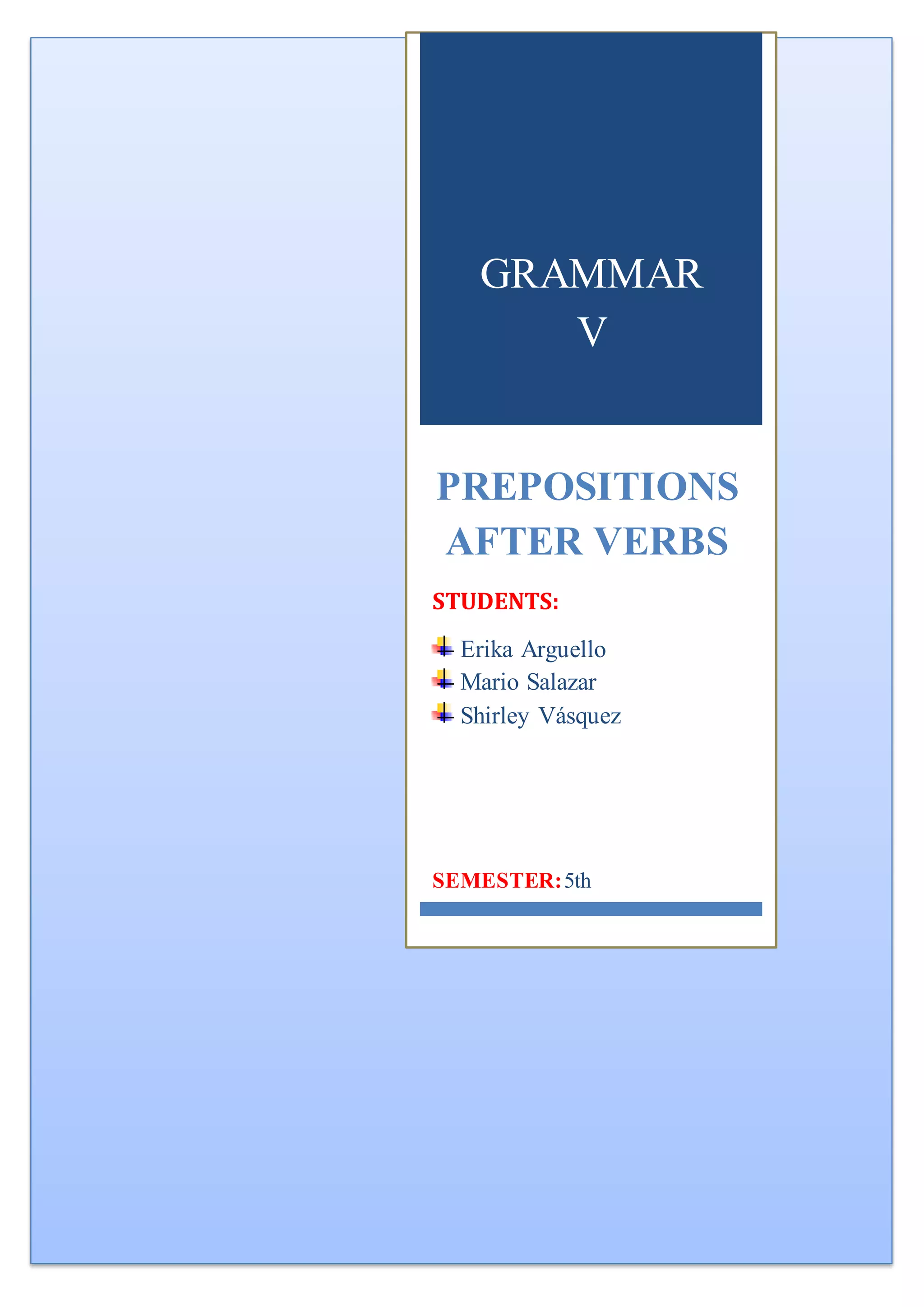 Prepositions after verbs | DOCX