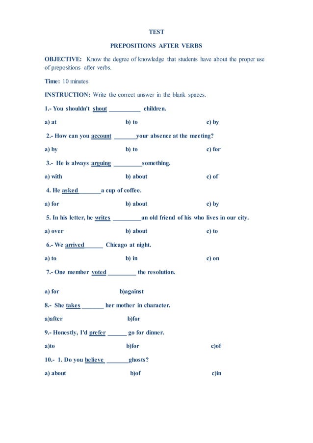 Prepositions after verbs | DOCX