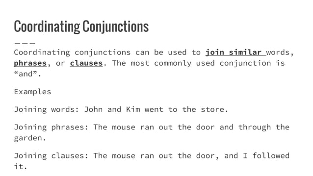 Prepositions and Conjunctions | PPTX | Law