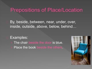 Prepositions and prepositional phrases | PPT