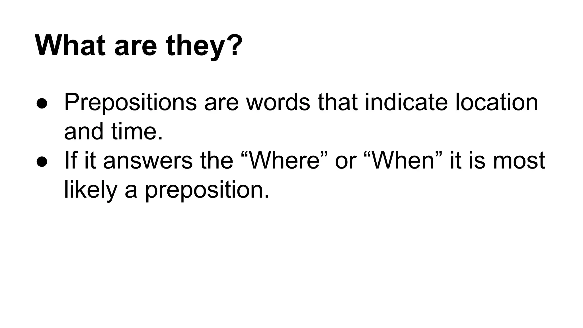 Prepositions at the Beginning of Sentences | PDF