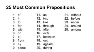 Prepositions at the Beginning of Sentences | PDF