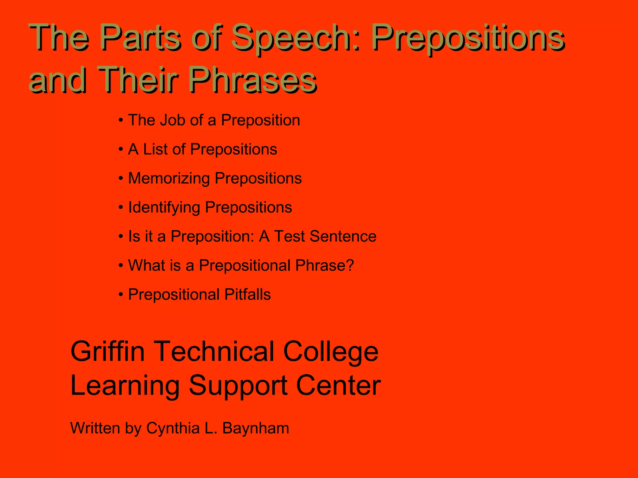 Prepositions Complete One | PPT