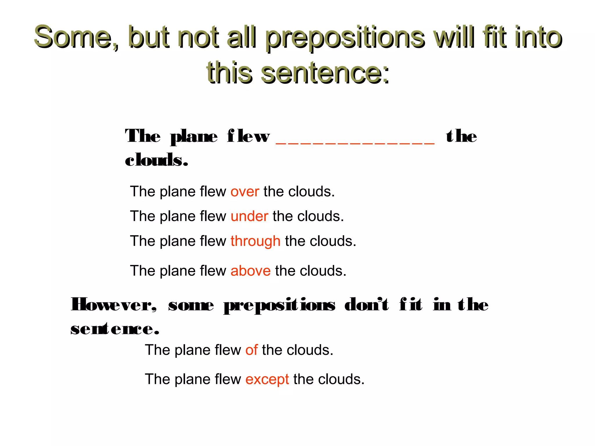 Prepositions Complete One | PPT