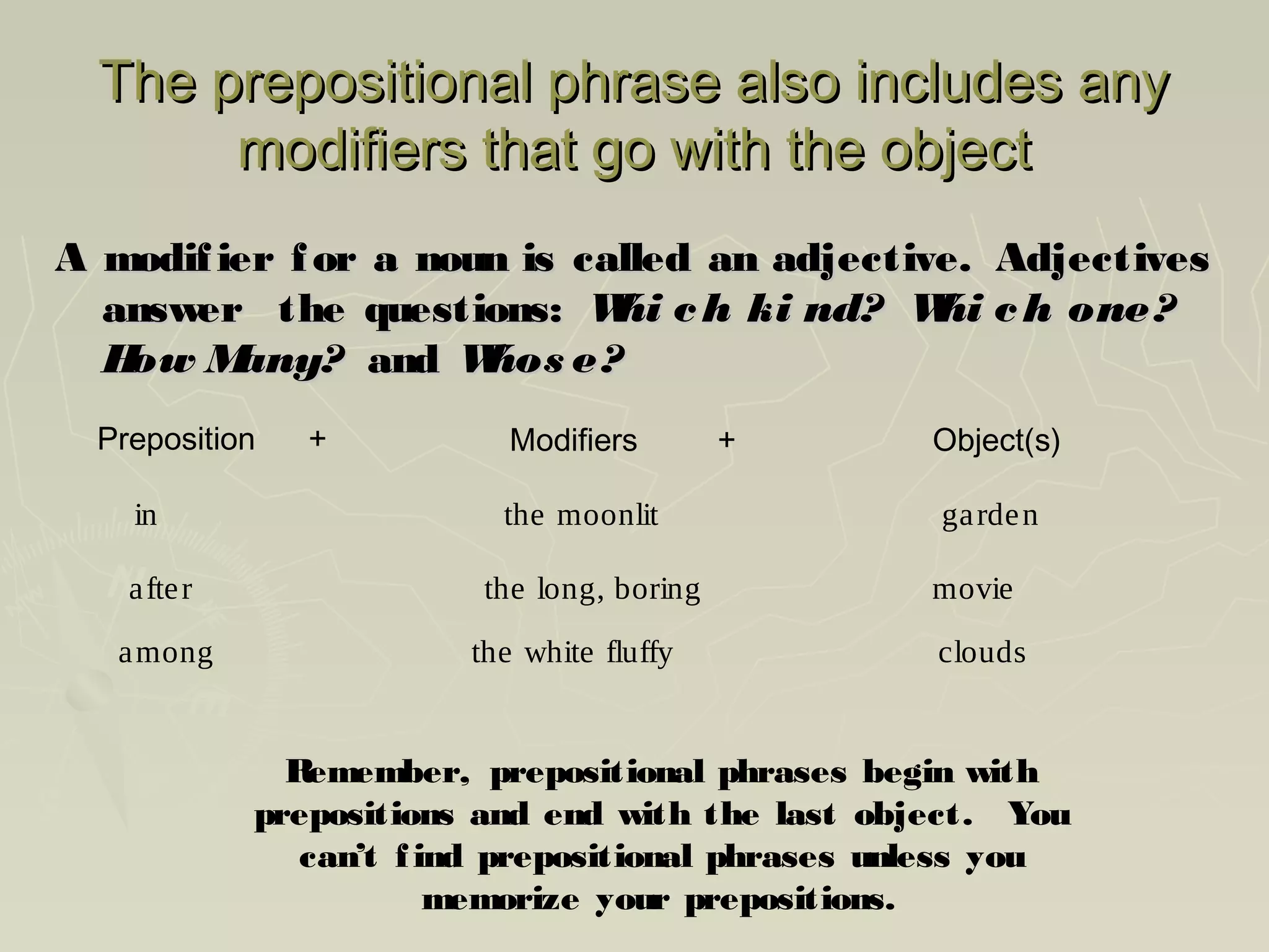 Prepositions Complete One | PPT