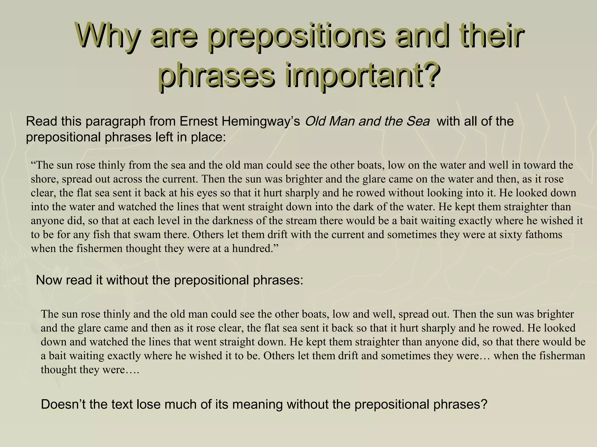 Prepositions Complete One | PPT