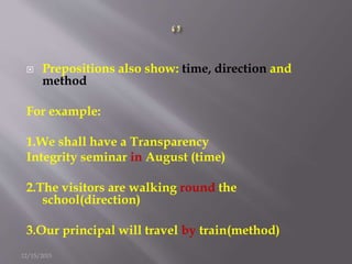 Prepositions form 1 | PPTX