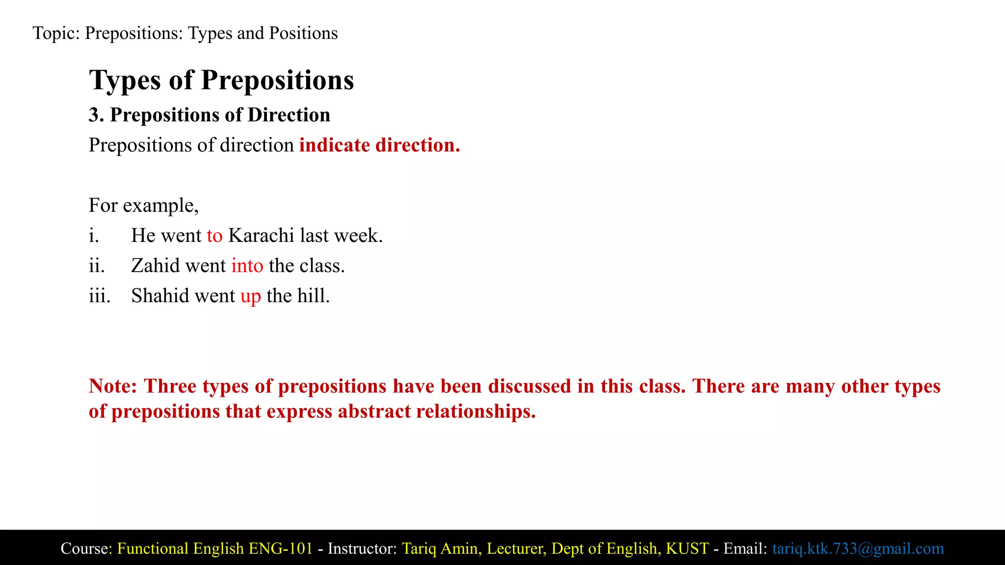 Prepositions: forms and types | PPTX