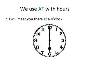 Prepositions In, At, On | PPT