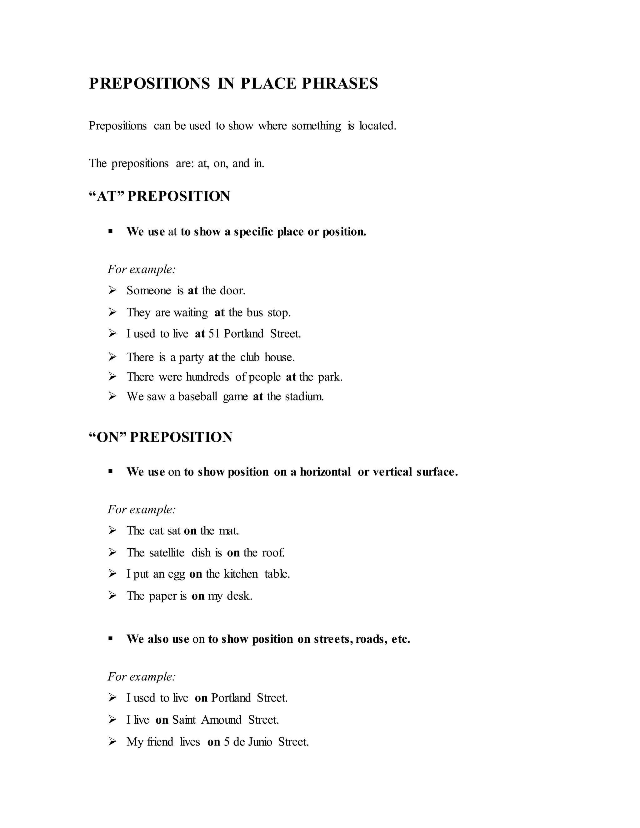 Prepositions in place phrases. | DOCX