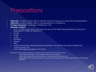 Prepositions mini lesson_esl502[1] | PPT
