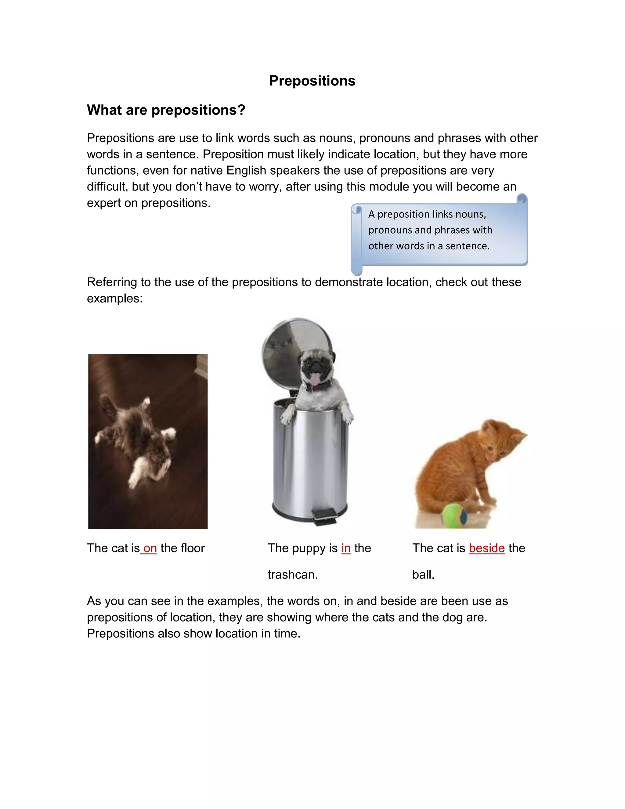 Prepositions module | DOCX