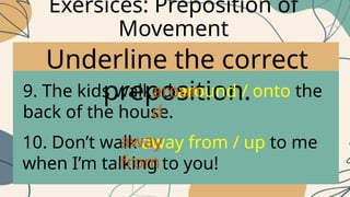 Comprehensive Guide to Prepositions of Movement in English Grammar | PPTX
