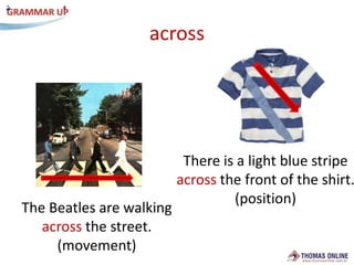 Prepositions movement and direction | PPTX